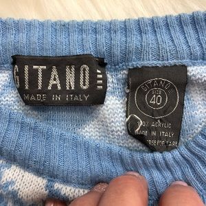 Gitano | Sweaters | Vintage 8s Gitano Blue Floral Sweater | Poshmark